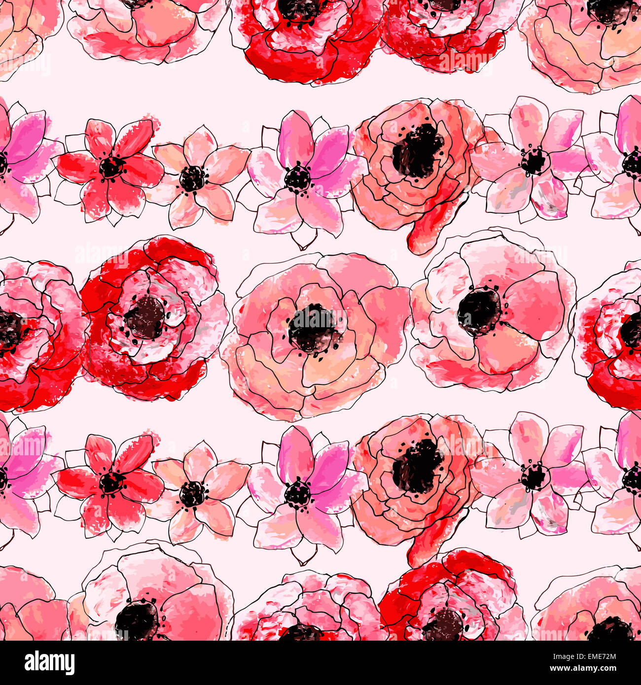 Seamless floral pattern Stock Photo - Alamy