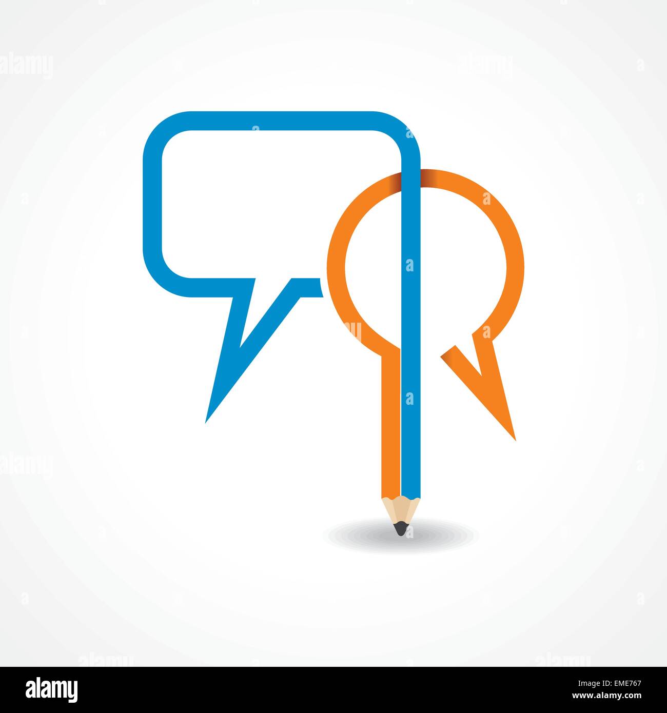pencil make message bubble Stock Vector Image & Art - Alamy