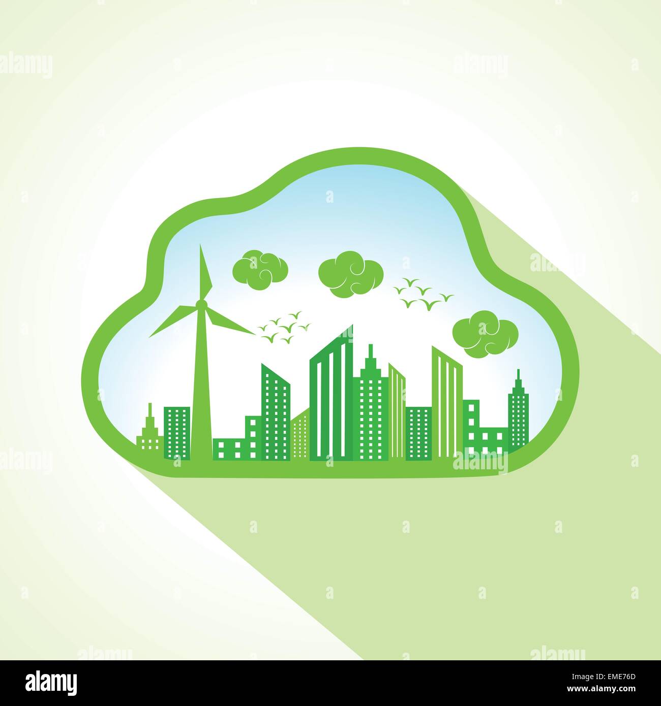 Ecology concept with clouds-cape stock vector Stock Vector Image & Art ...