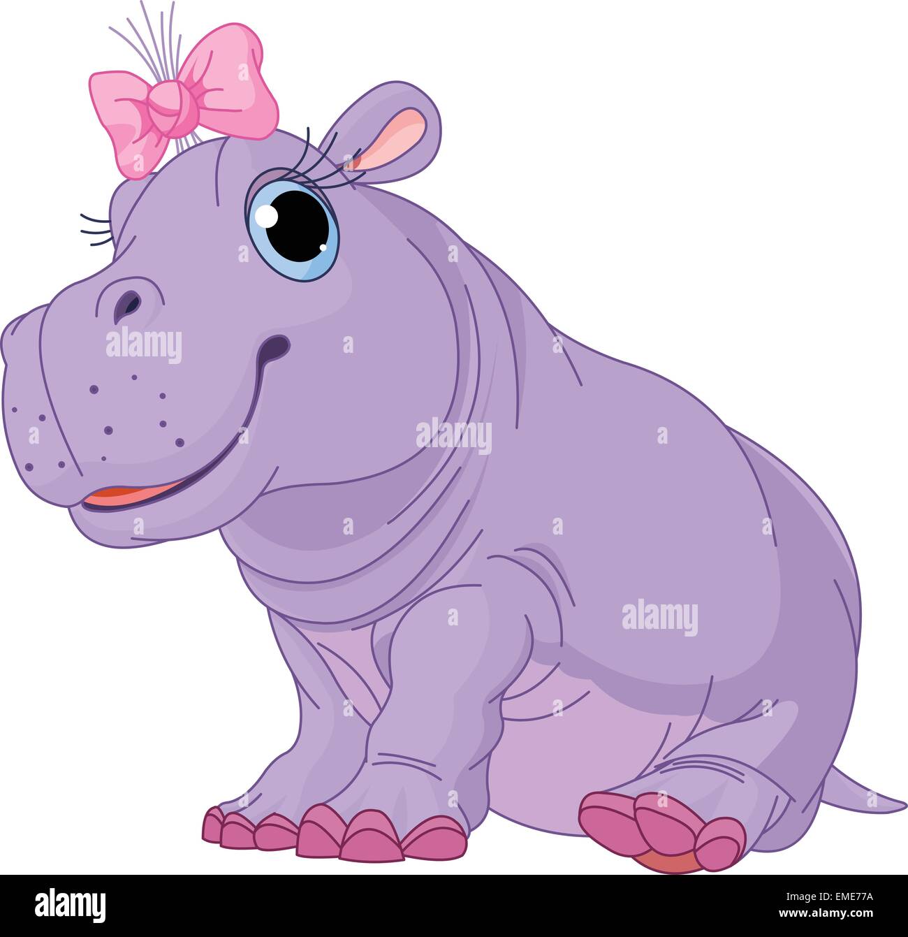 Cute Purple Hippo