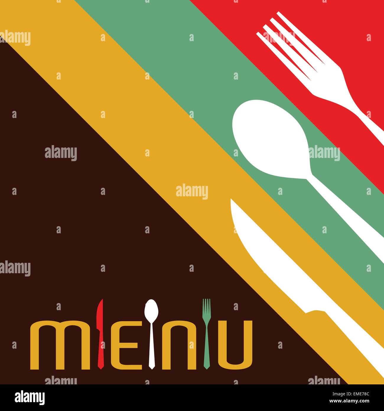 Template for menu card with cutlery-Vector Illustration Stock Vector ...