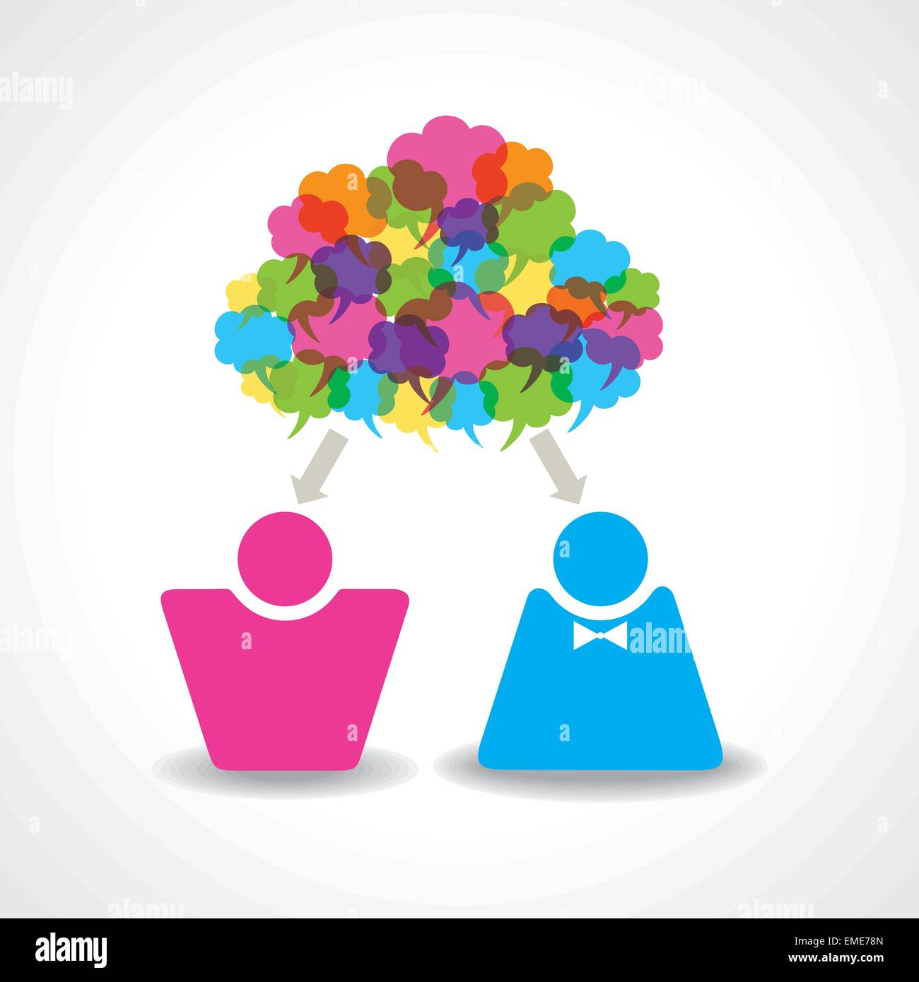 Communicate female Stock Vector Images - Alamy