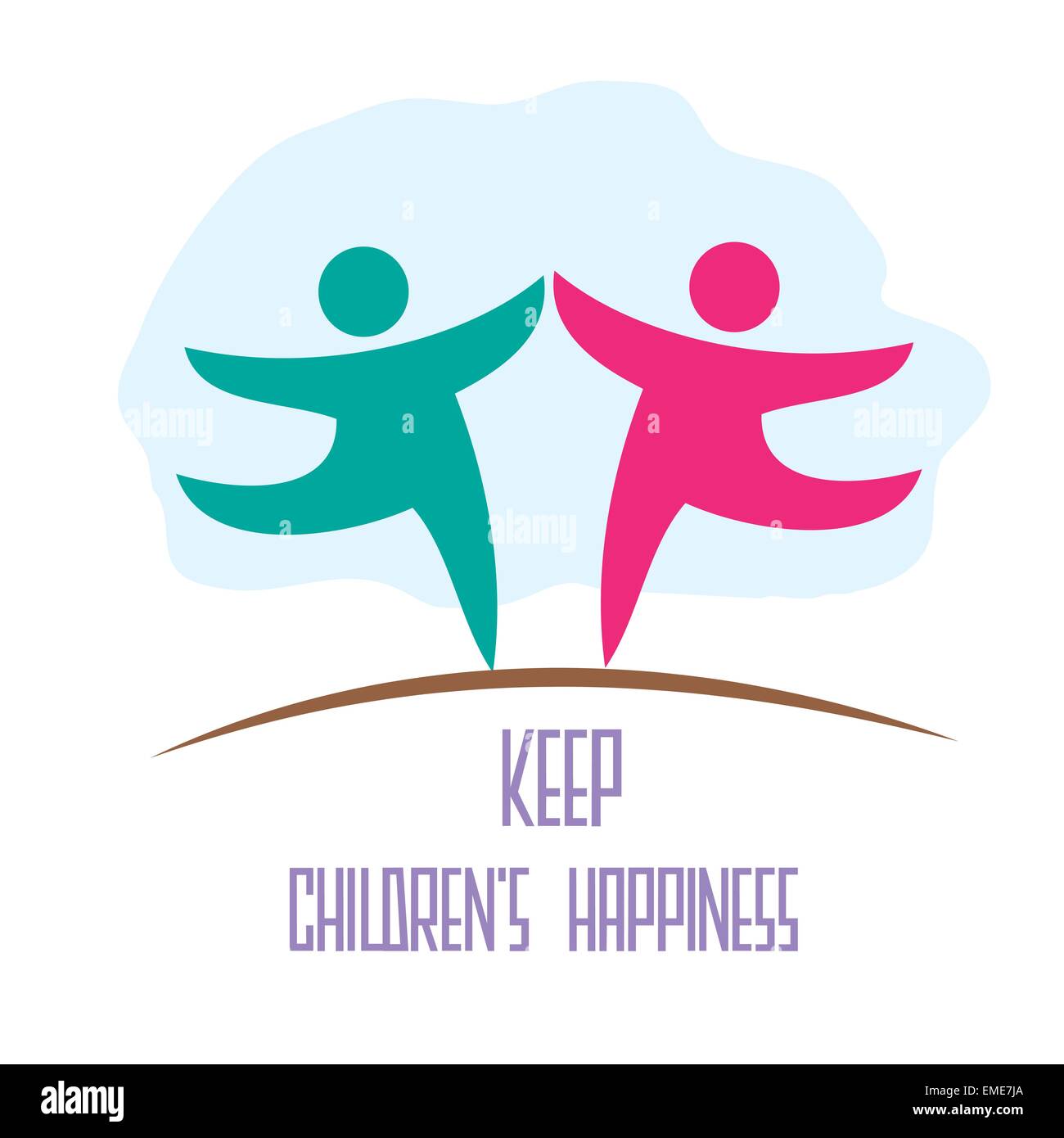 keep children's happiness Stock Vector Image & Art - Alamy