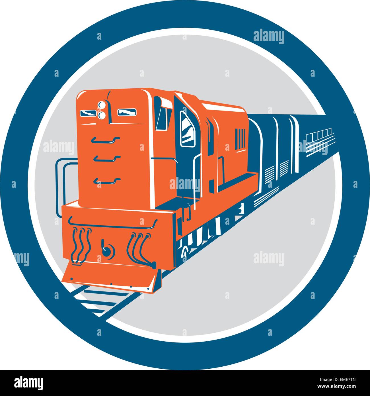 Diesel railway engine Stock Vector Images - Alamy