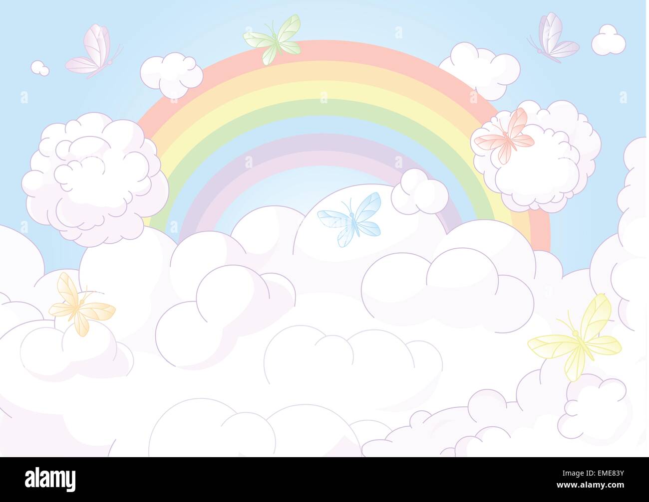 Rainbow butterfly Stock Vector Images - Alamy