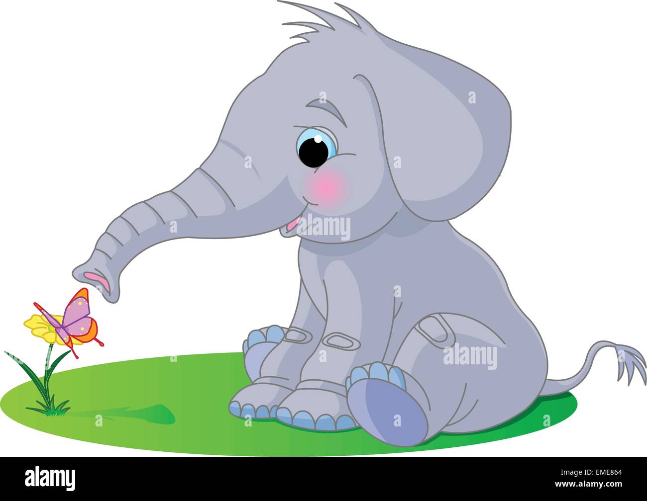 Cute baby elephant Stock Vector Image & Art - Alamy