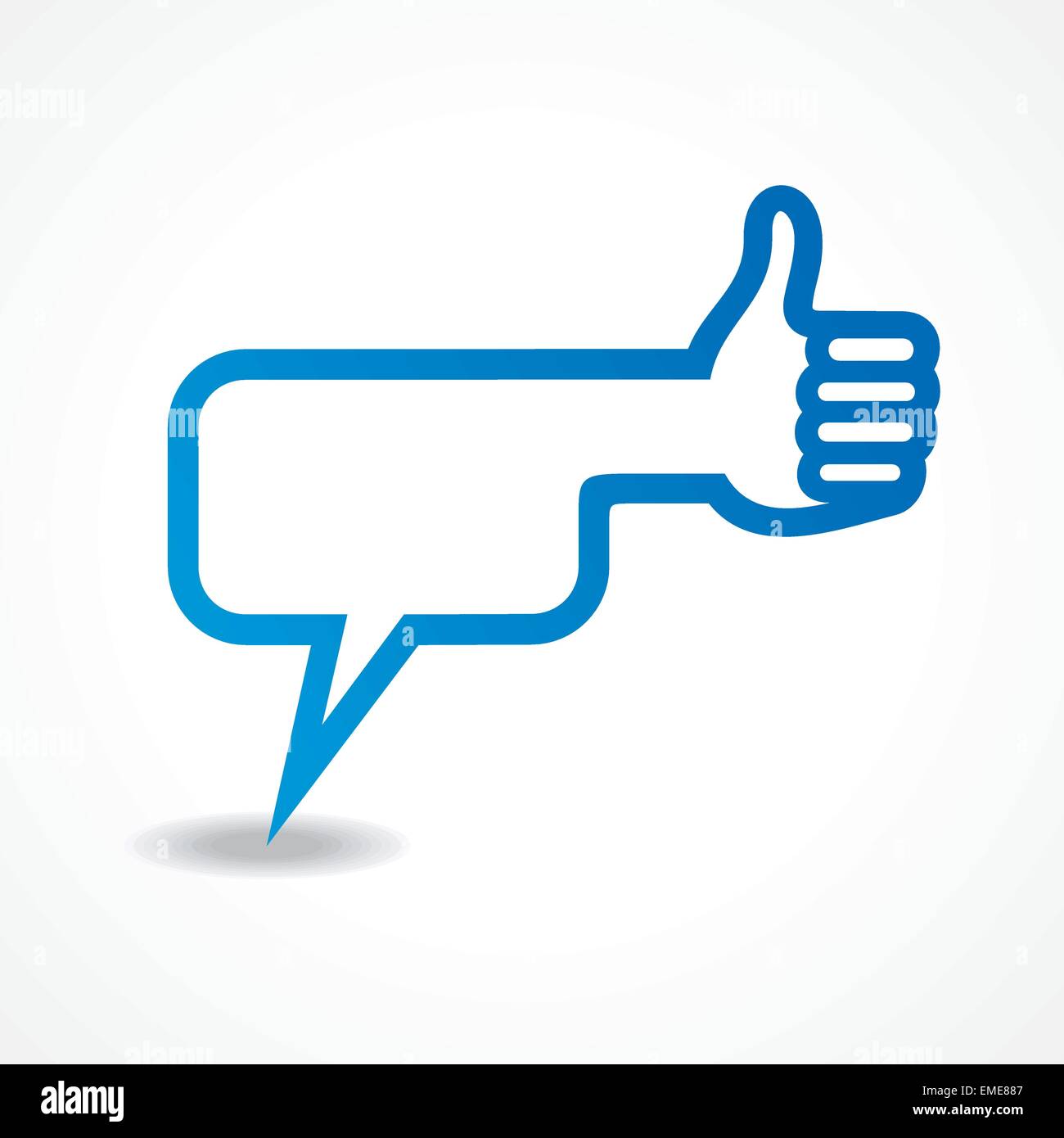 Hand speech bubble like Stock Vector Images - Alamy