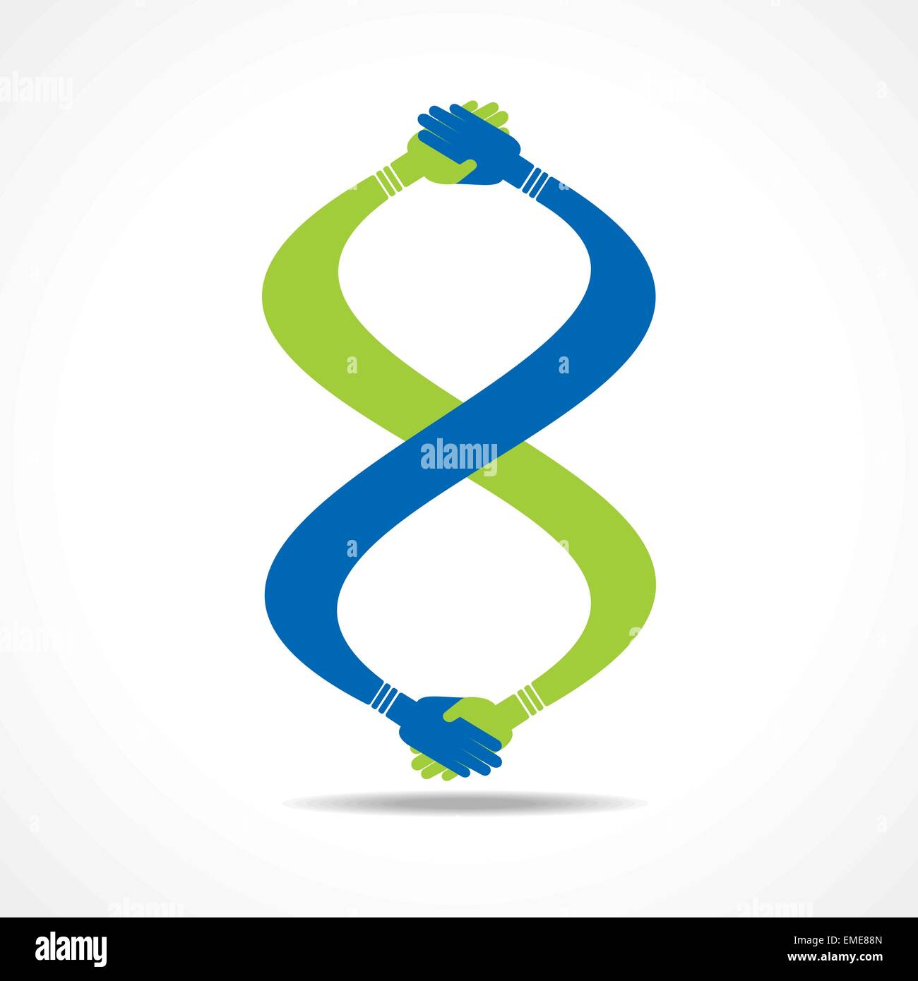 Businessman make number 8 through handshake stock vector Stock Vector ...