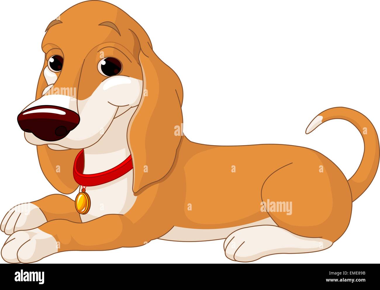 Lying dog cartoon hi-res stock photography and images - Alamy