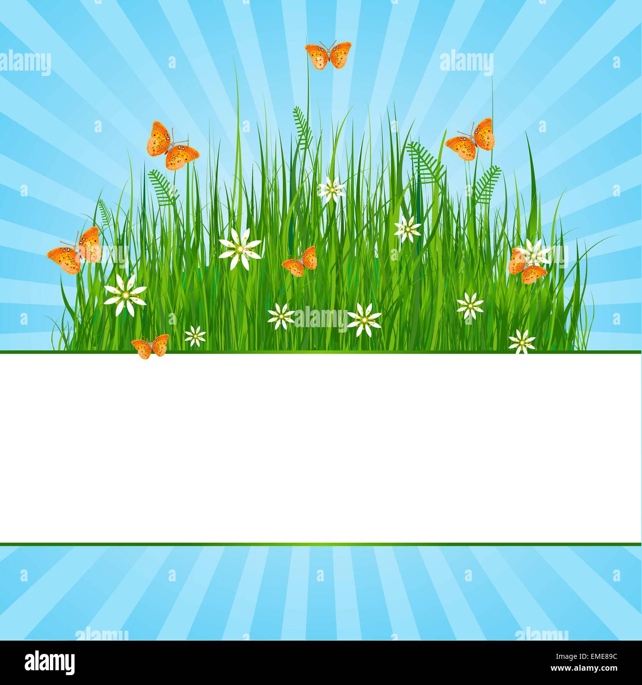 Background green grass dawn Stock Vector Images - Alamy