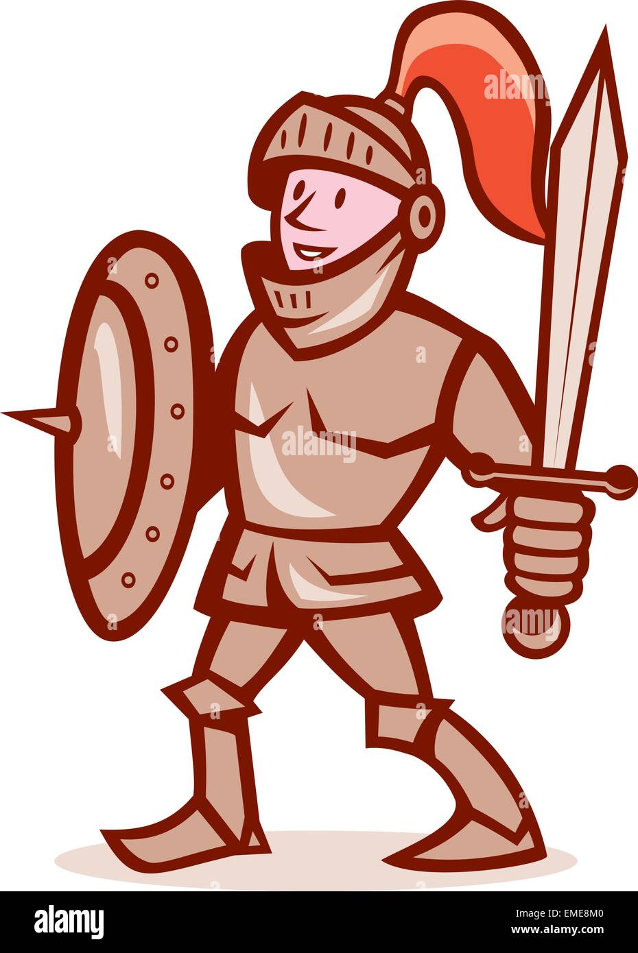 Knight Shield Sword Cartoon Stock Vector Image & Art - Alamy