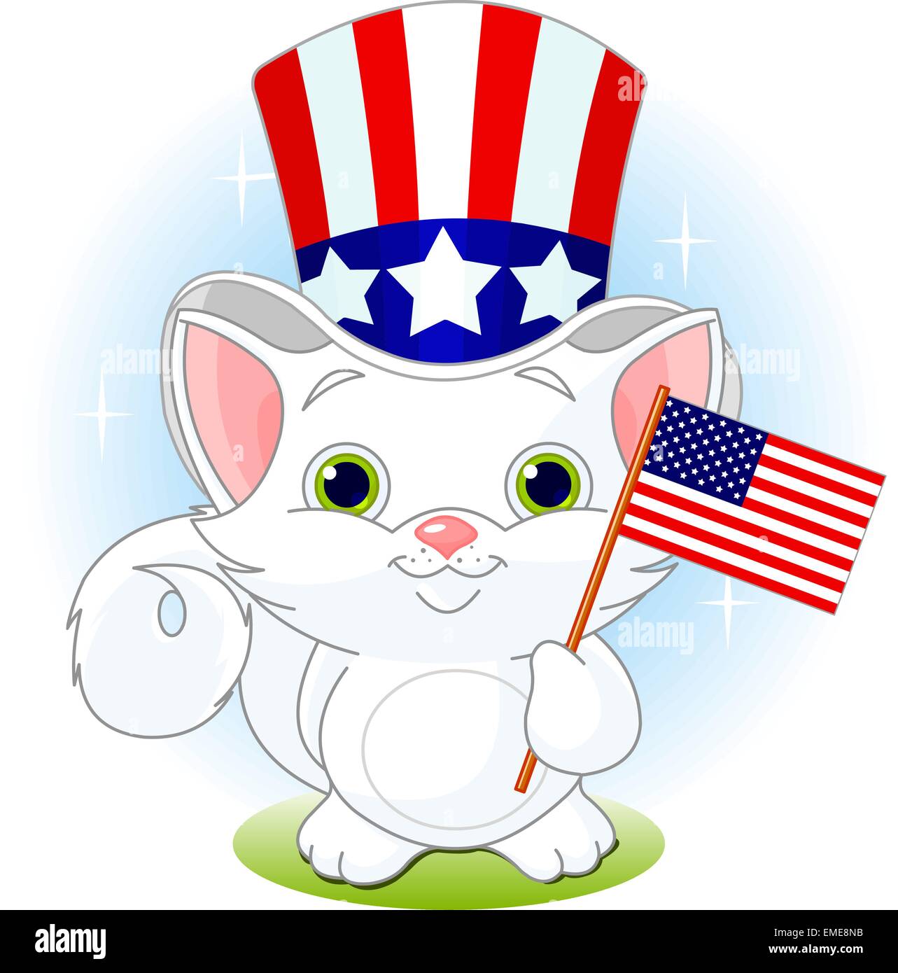 Fourth of July kitten Stock Vector Image & Art - Alamy
