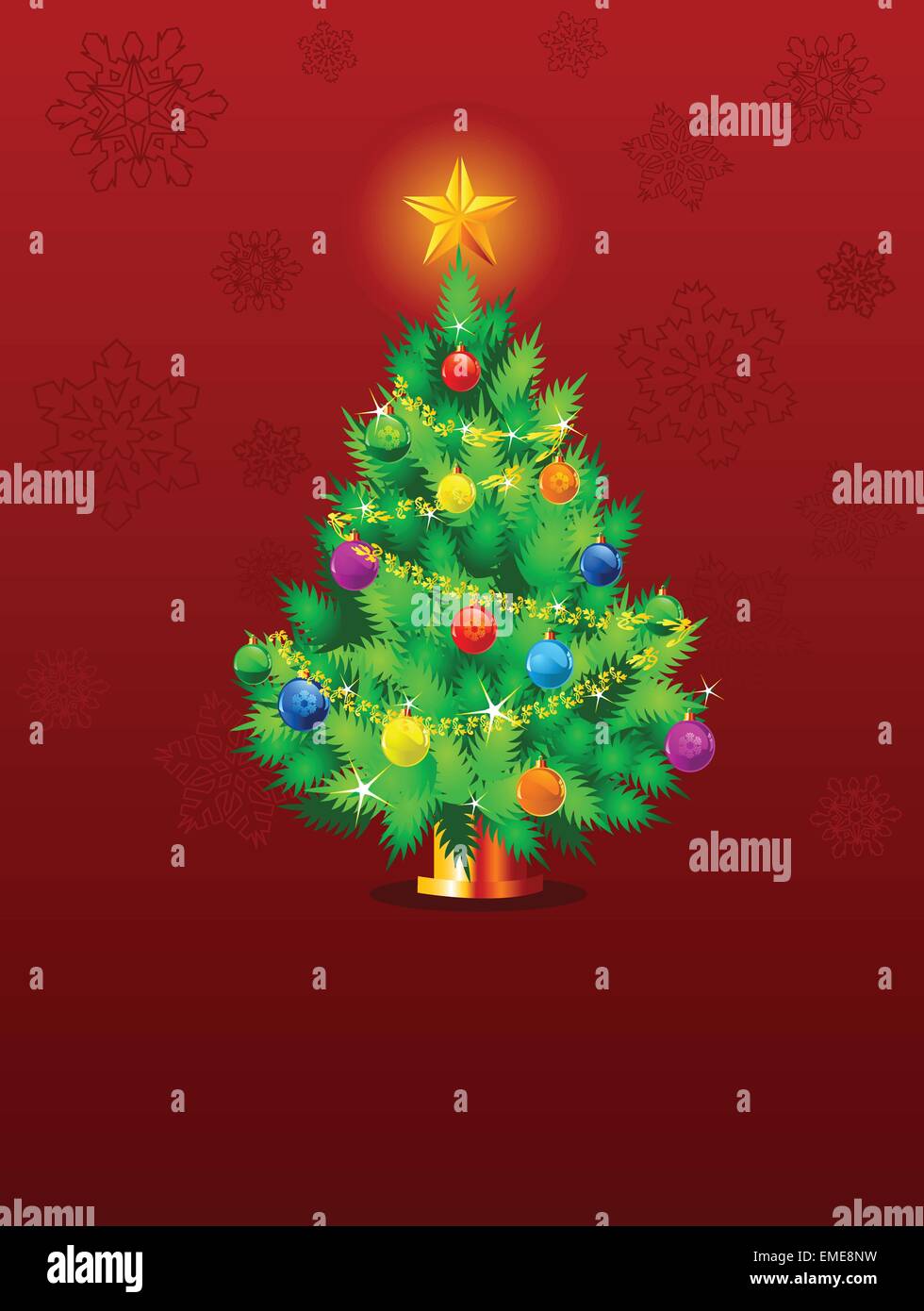 Christmas new years tree Stock Vector Images - Alamy