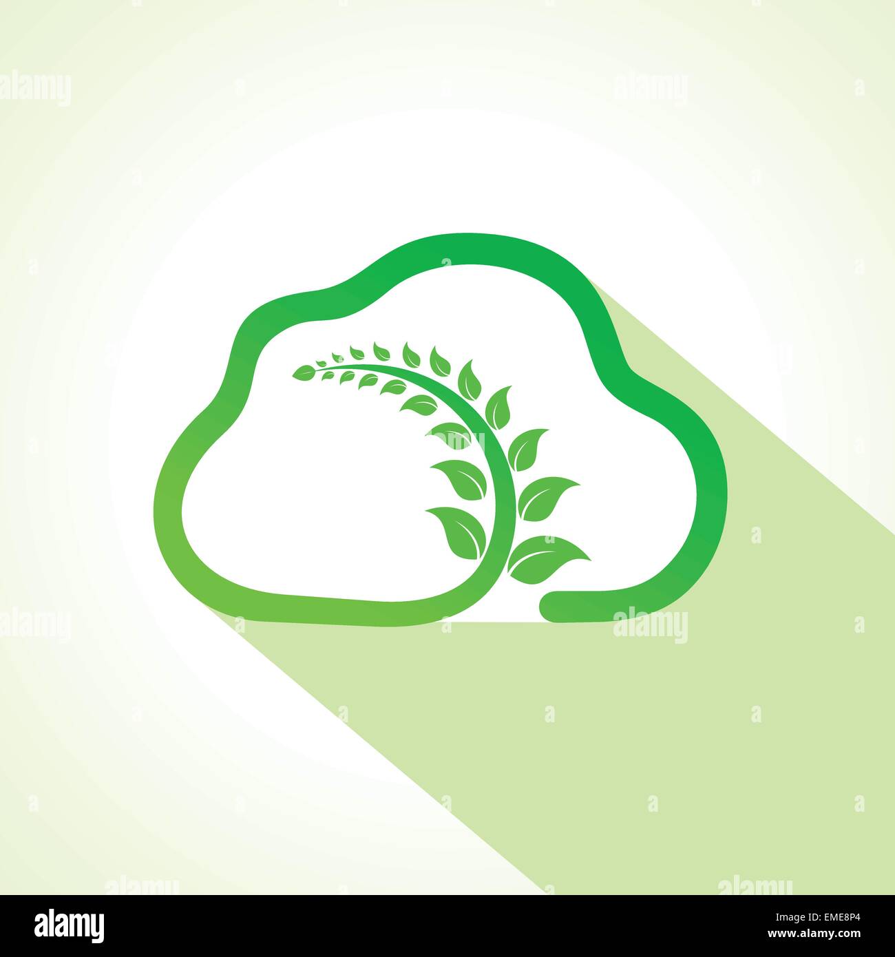 Eco green cloud computing Stock Vector Images - Alamy