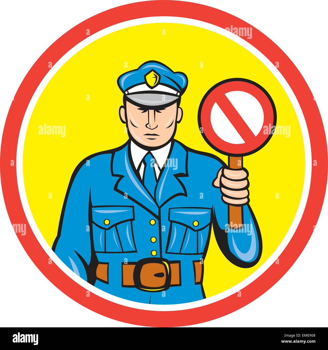 Traffic Policeman Stop Hand Signal Cartoon Stock Vector Image & Art - Alamy Traffic Policeman Stop Hand Signal Cartoon Stock Vector Image & Art - Alamy