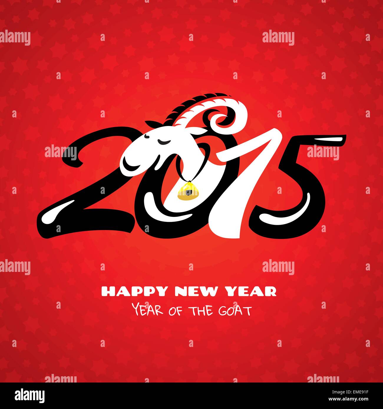 2015 year goat china chinese card hi-res stock photography and images ...