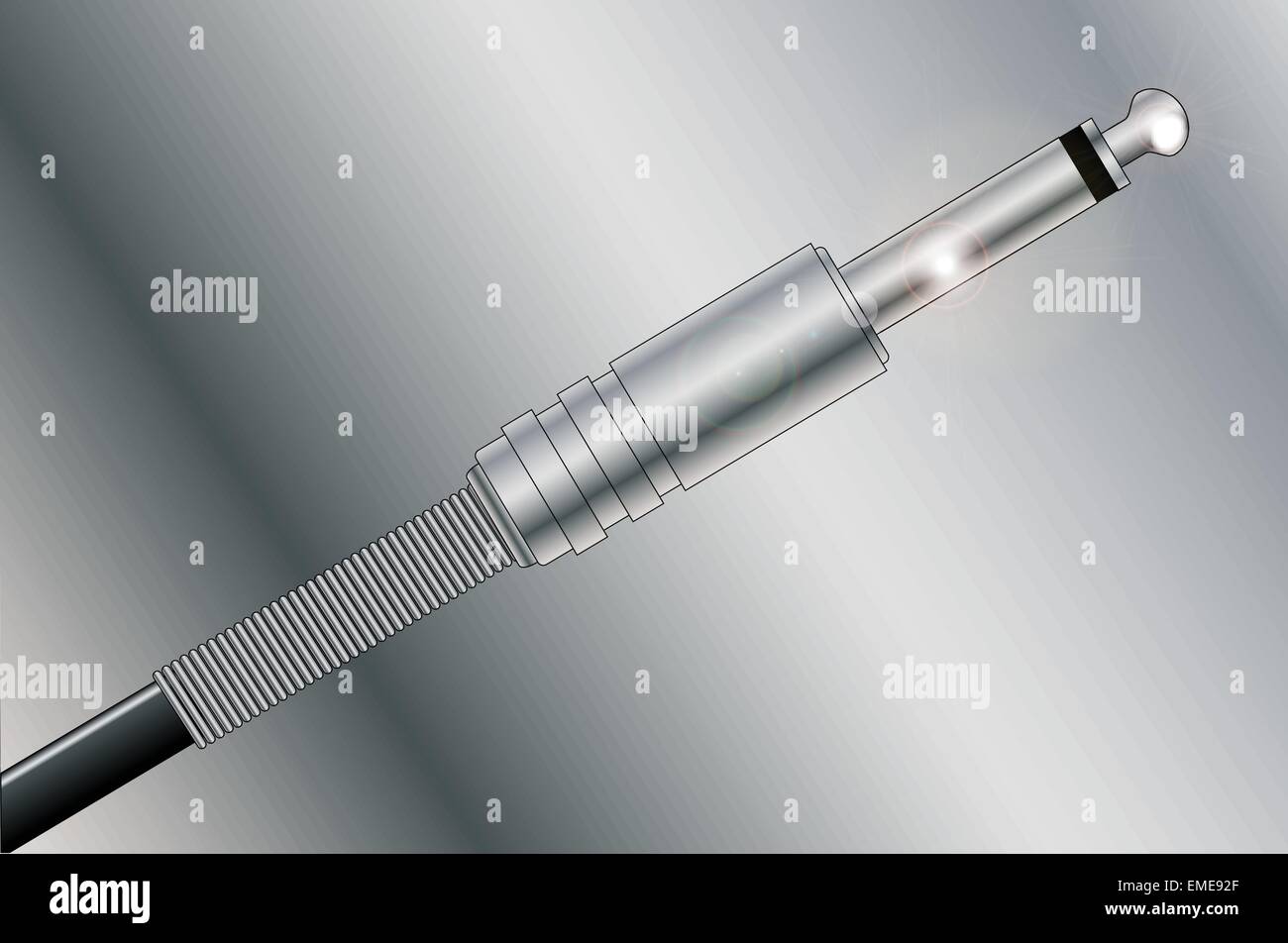 Guitar Jack Plug Stock Vector Image & Art - Alamy