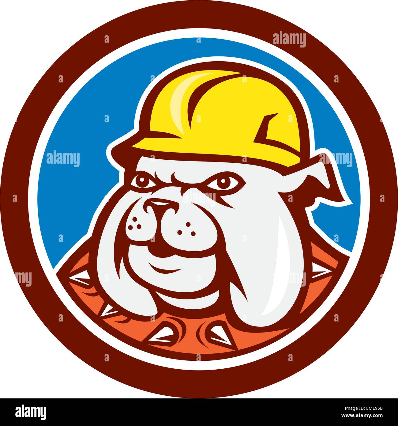 Bulldog Construction Worker Head Cartoon Stock Vector Image & Art - Alamy