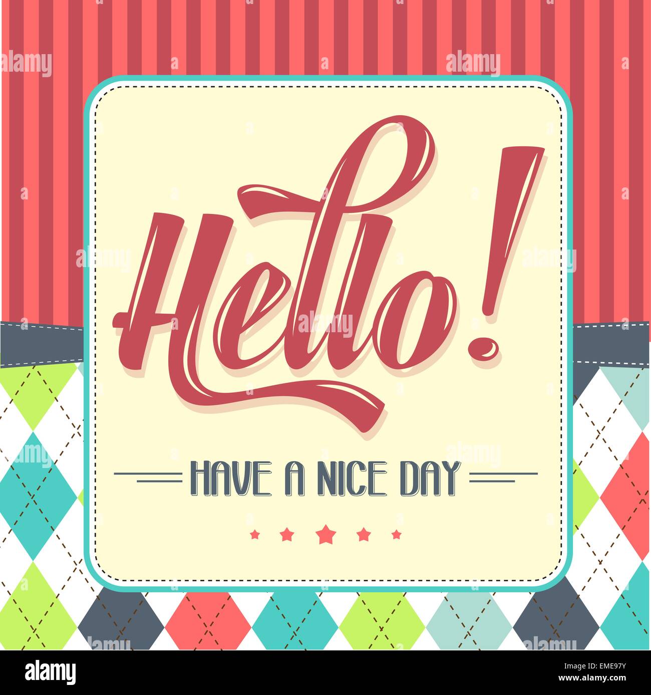 Calligraphic Writing "Hello Stock Vector Image & Art - Alamy