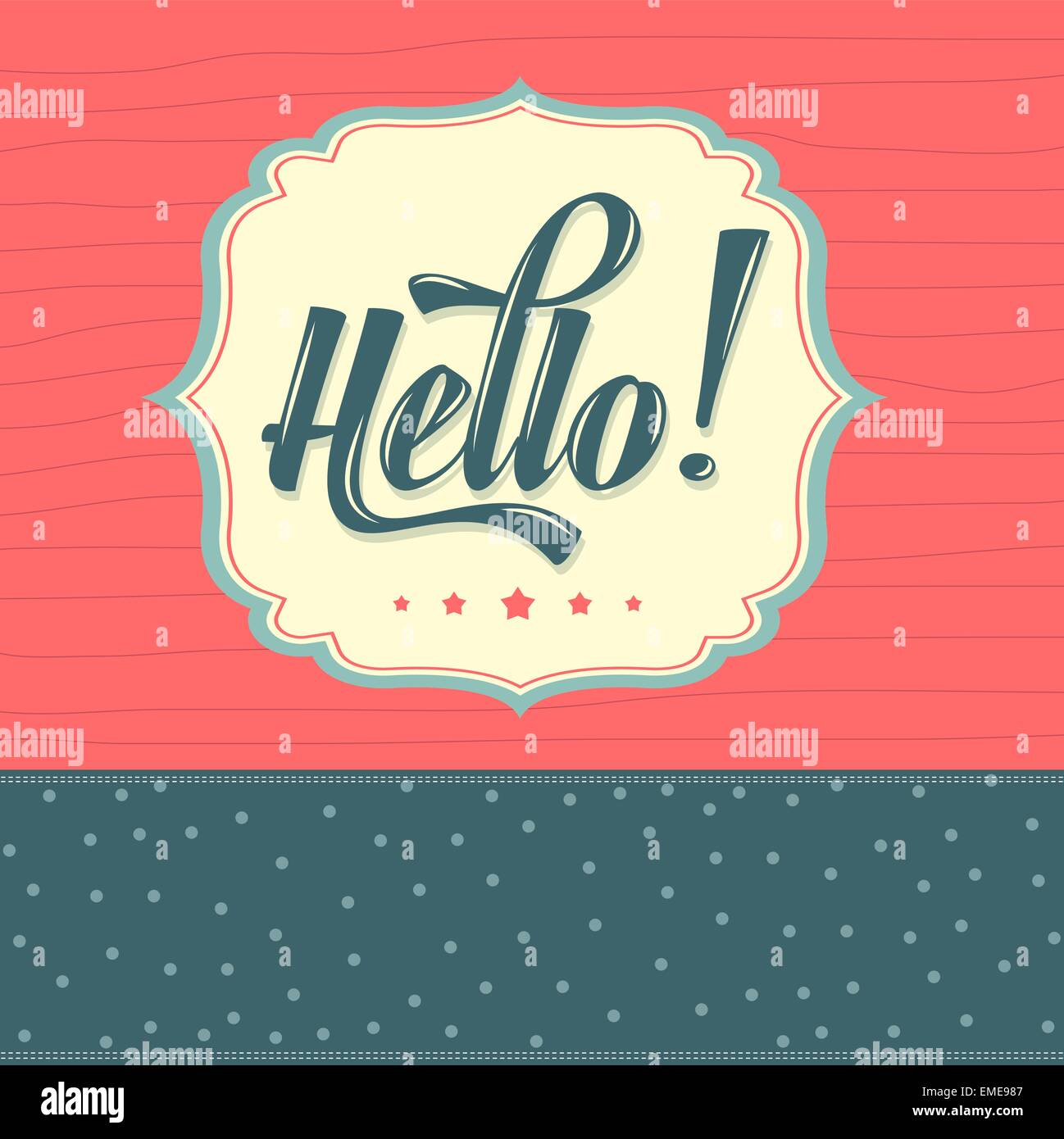 Calligraphic Writing "Hello Stock Vector Image & Art - Alamy