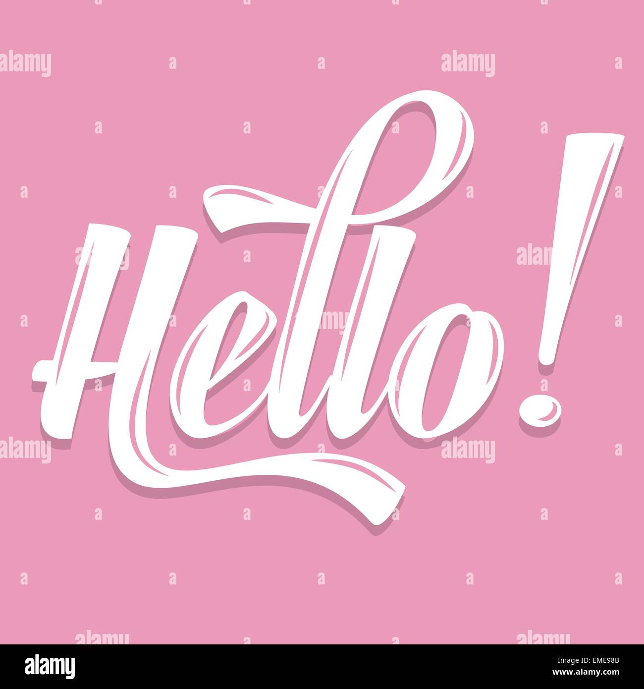 Calligraphic Writing "Hello Stock Vector Image & Art - Alamy