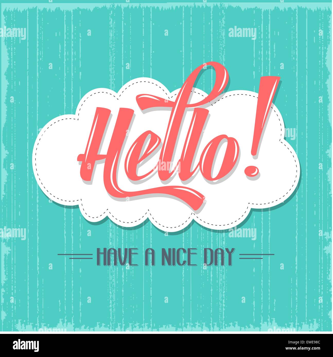 Calligraphic Writing "Hello Stock Vector Image & Art - Alamy