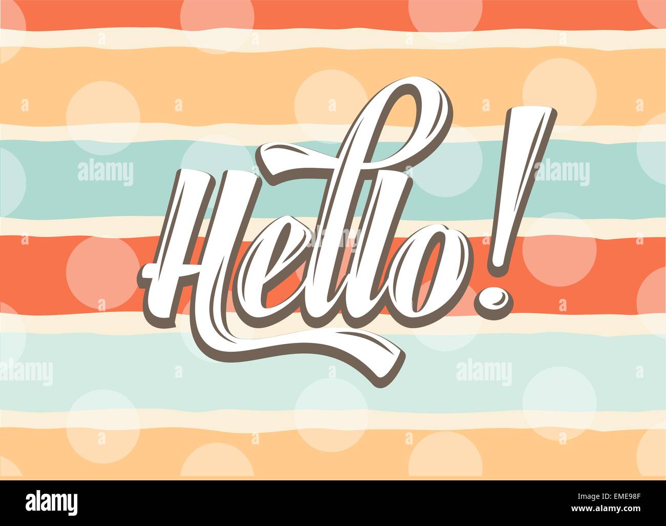 Calligraphic Writing "Hello Stock Vector Image & Art - Alamy