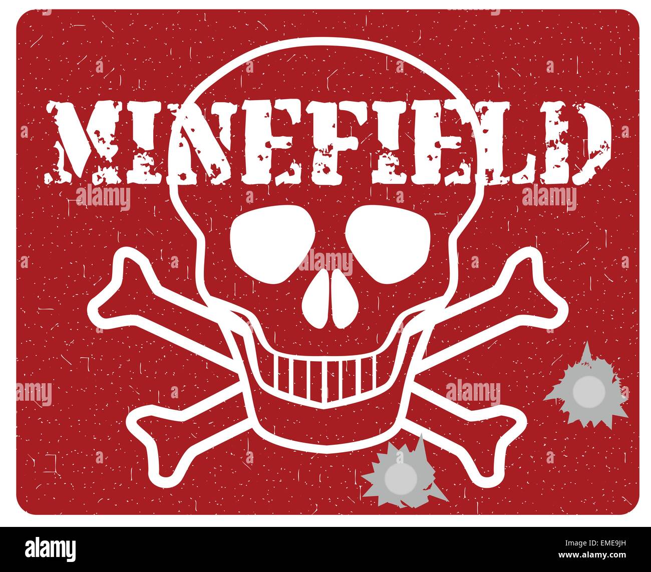 Minefield sign Stock Vector Images - Alamy