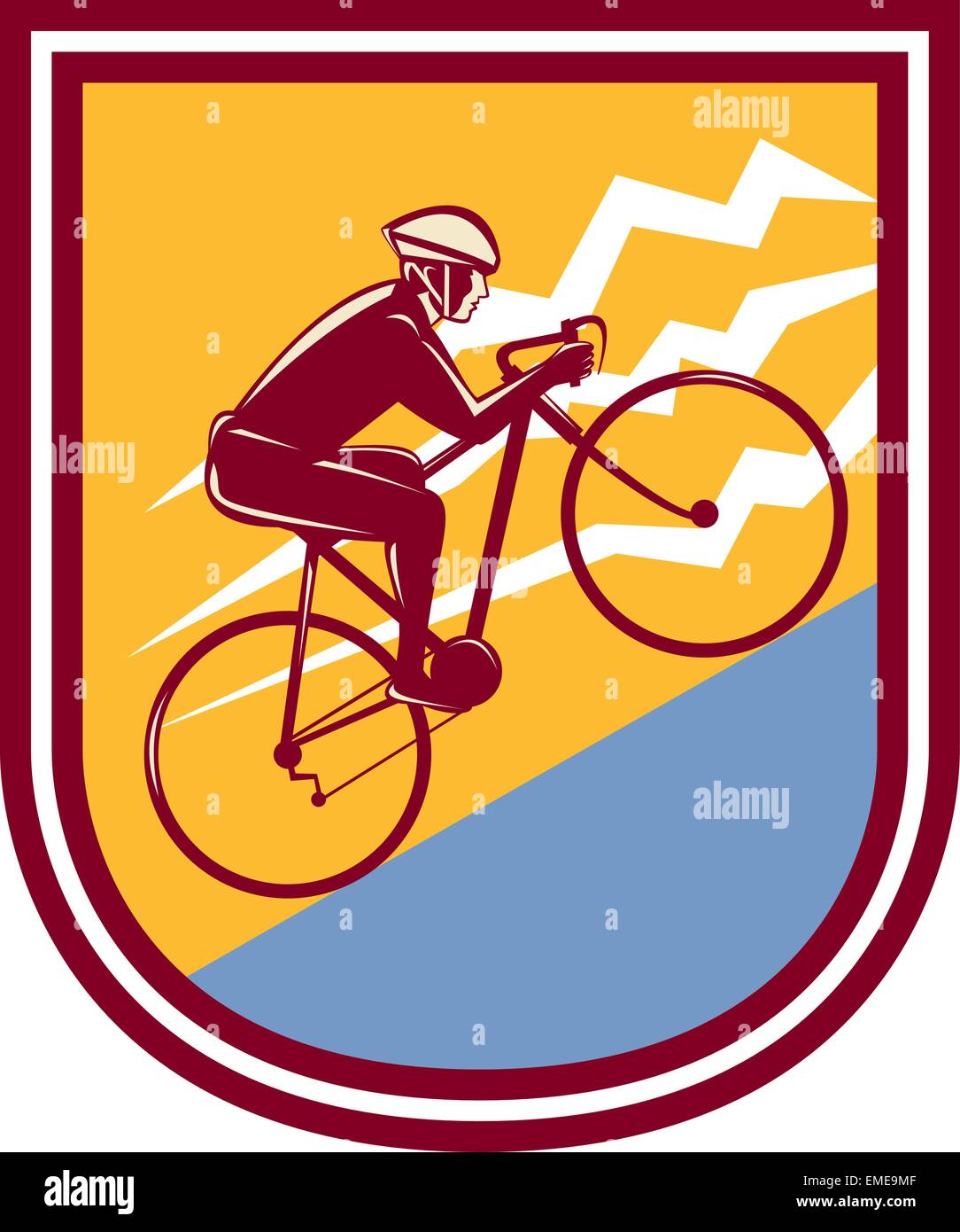 Uphill cycling Stock Vector Images - Alamy