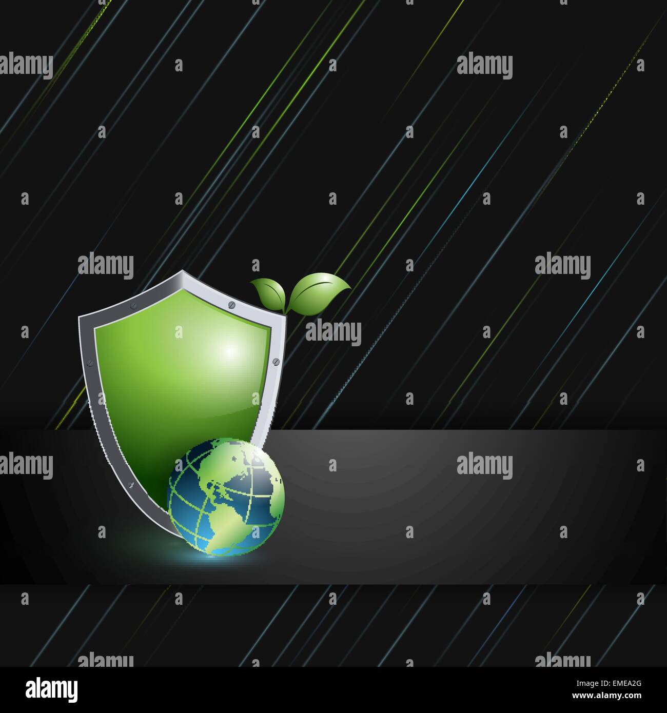 floral environmental vector frame with globe Stock Vector Image & Art ...