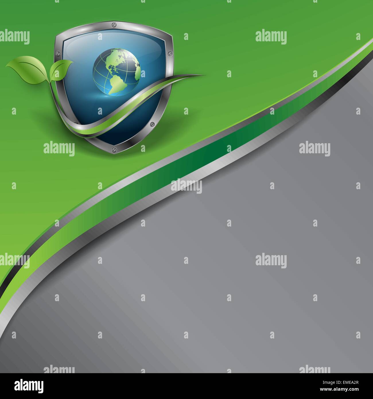 floral environmental vector frame with globe Stock Vector Image & Art ...