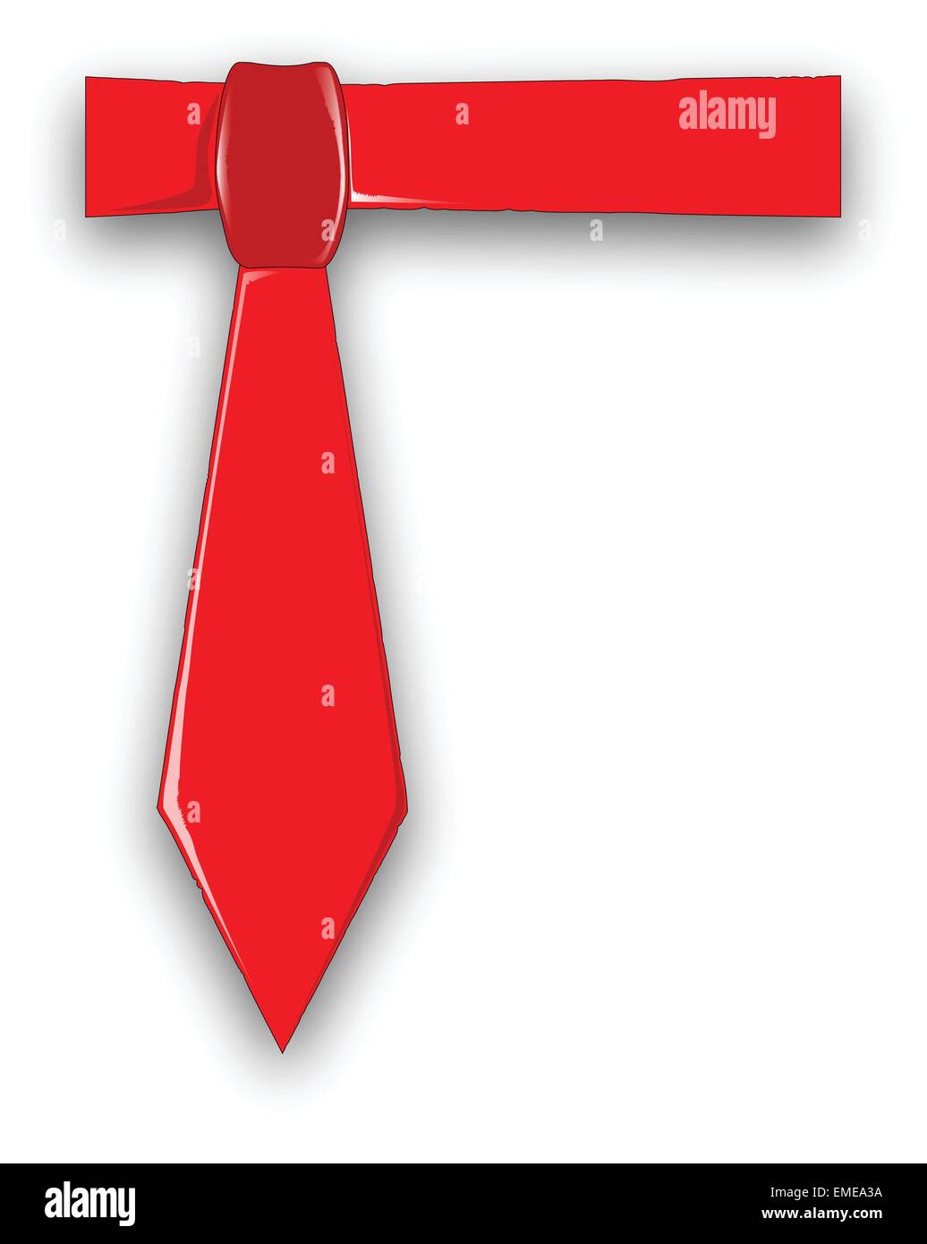 Dads Red Tie Stock Vector Image & Art - Alamy