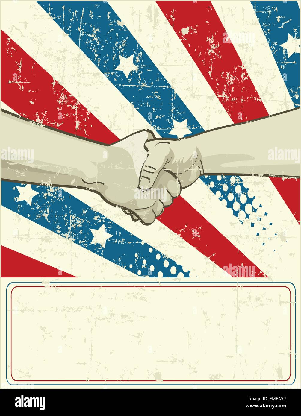 Patriotic design with handshake Stock Vector Image & Art - Alamy