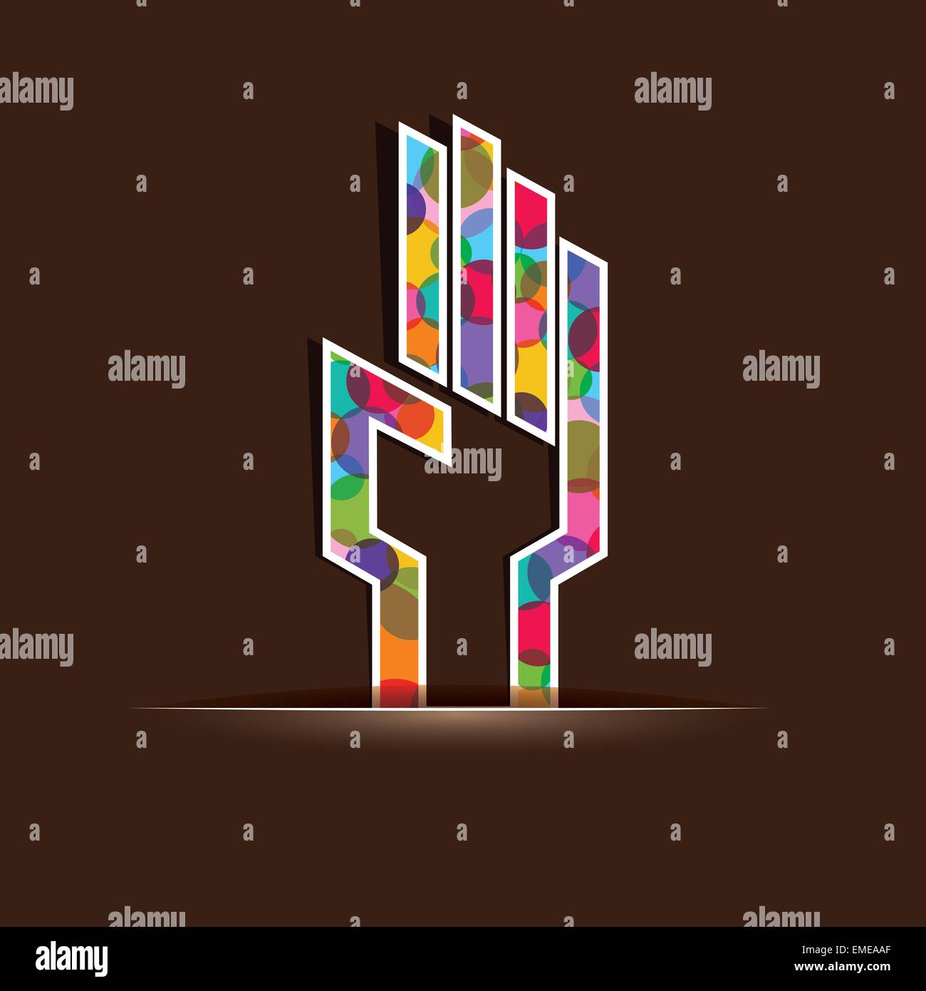 hand made by colorful circles vector Stock Vector Image & Art - Alamy