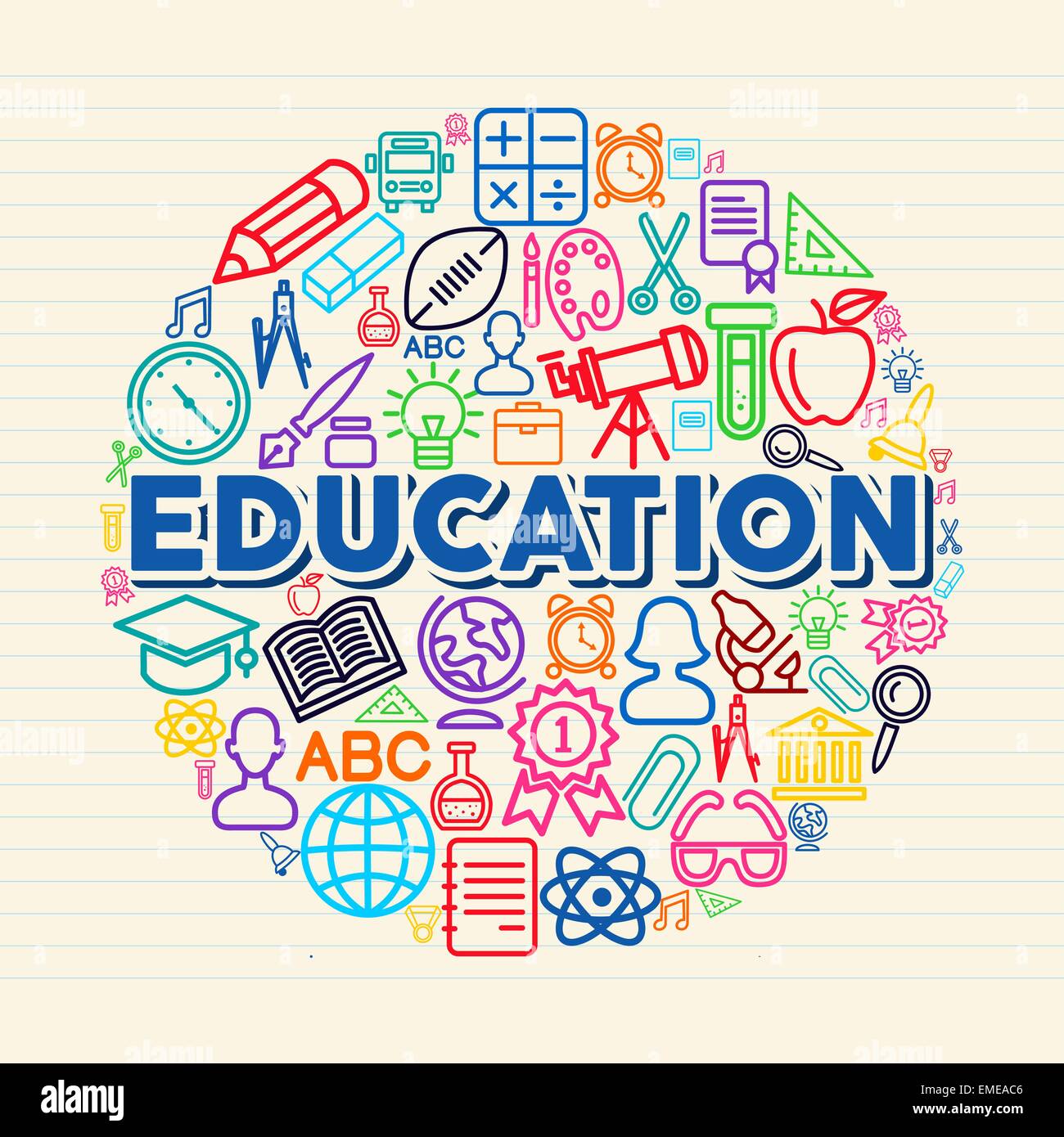 Education concept illustration Stock Vector Image & Art - Alamy