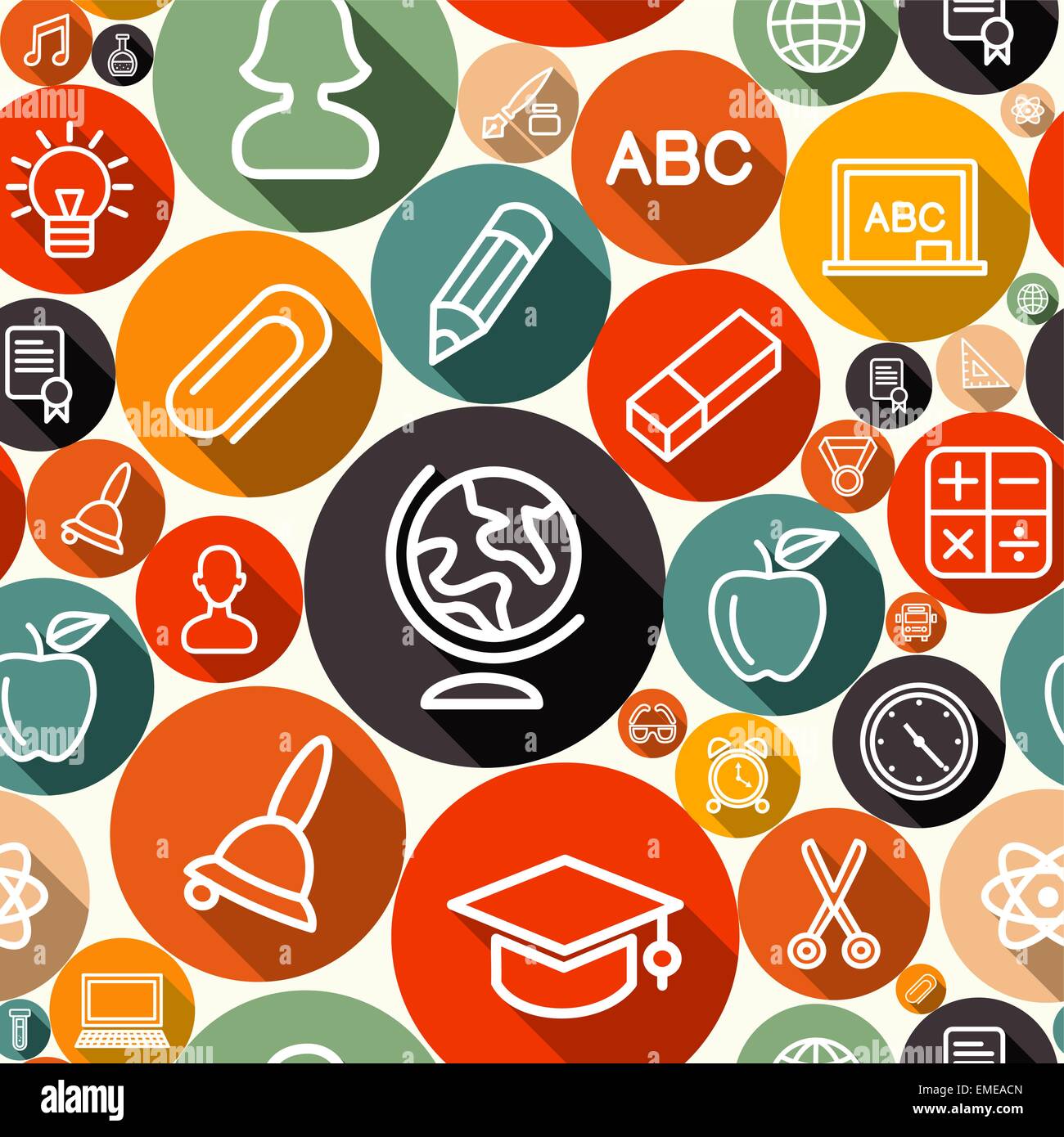 Seamless education pattern Stock Vector Images - Alamy