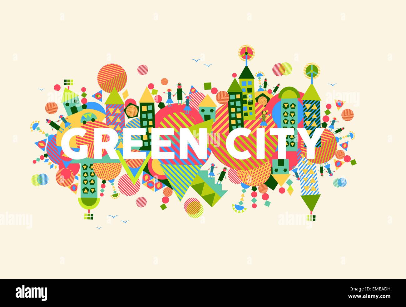 Green City concept illustration Stock Vector Image & Art - Alamy