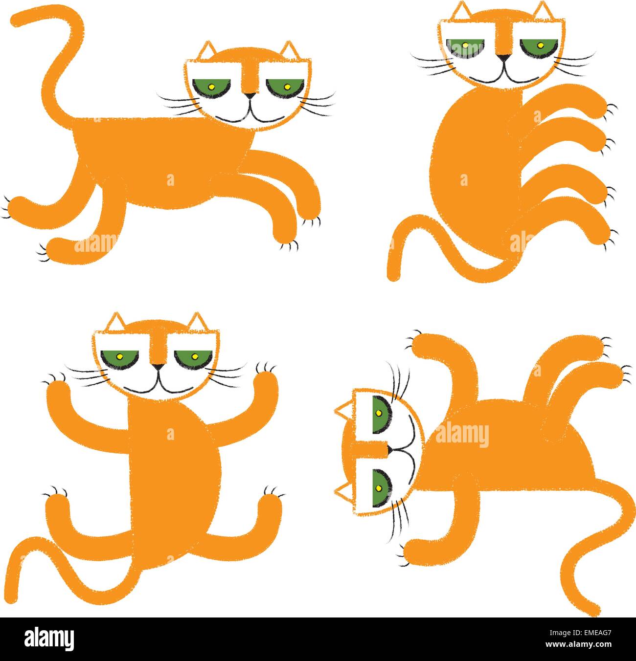 Orange cat Stock Vector Images - Alamy