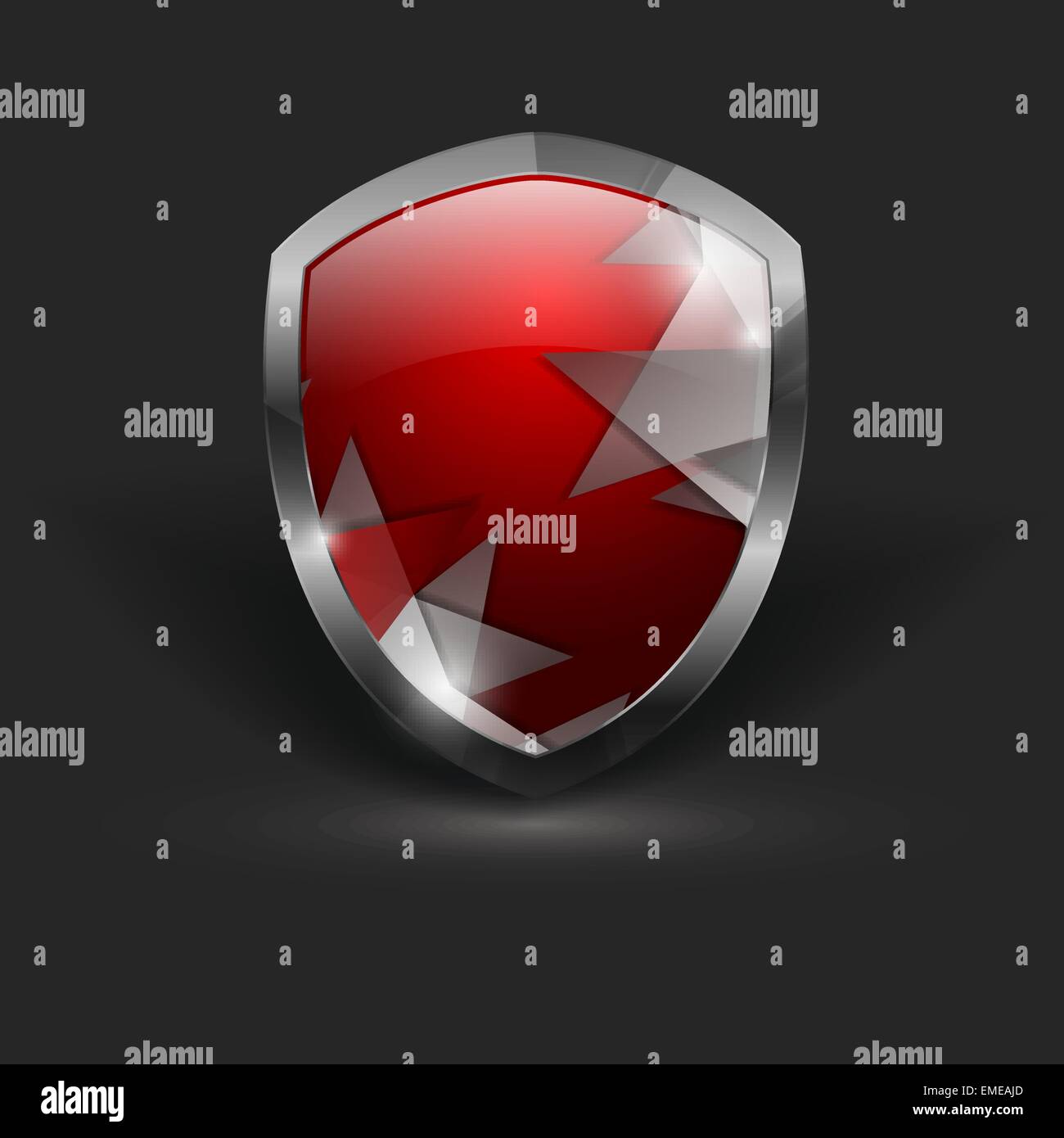 abstract vector template with shield Stock Vector Image & Art - Alamy