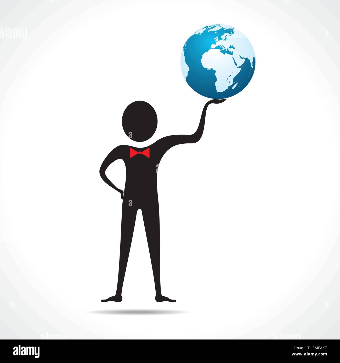 Man holding a globe vector Stock Vector Image & Art - Alamy