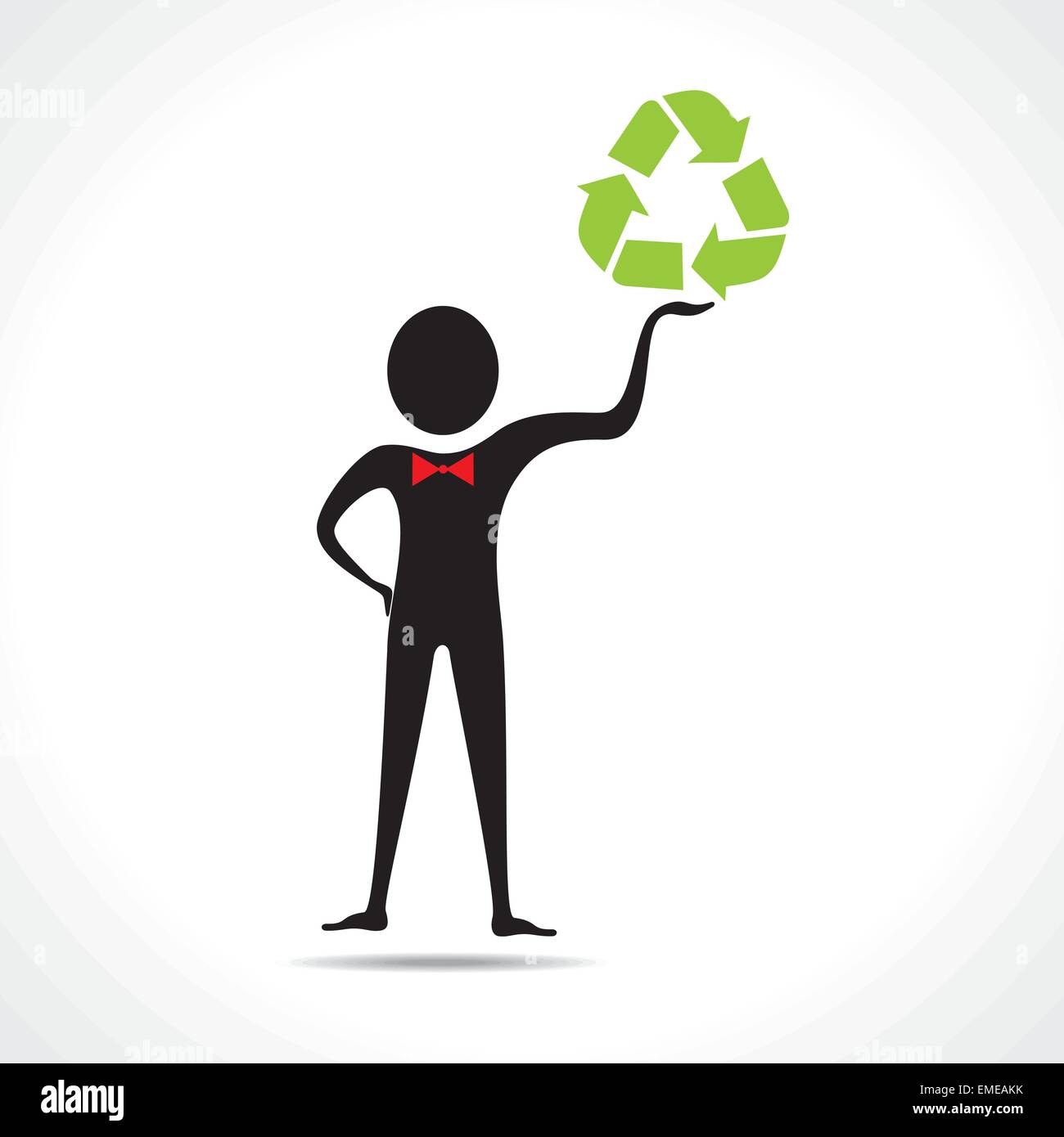 Man holding a recycle icon vector Stock Vector Image & Art - Alamy