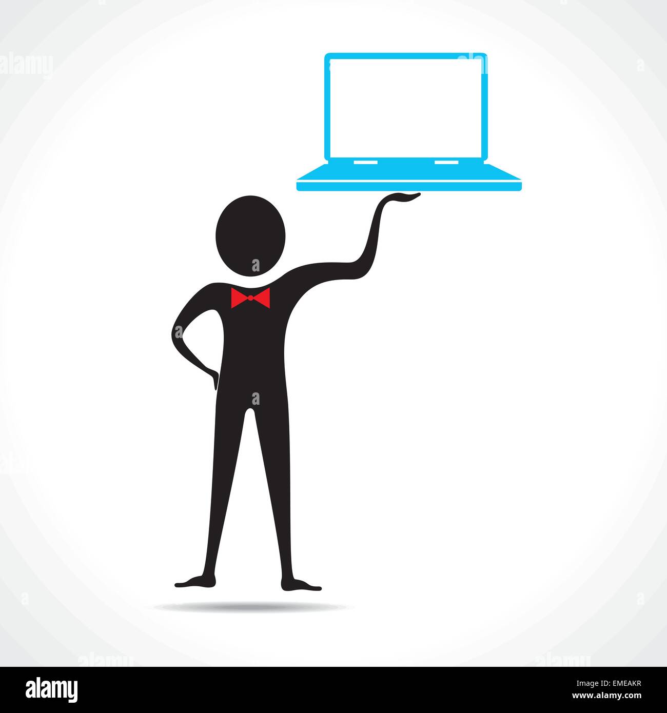 Man holding a laptop vector Stock Vector Image & Art - Alamy