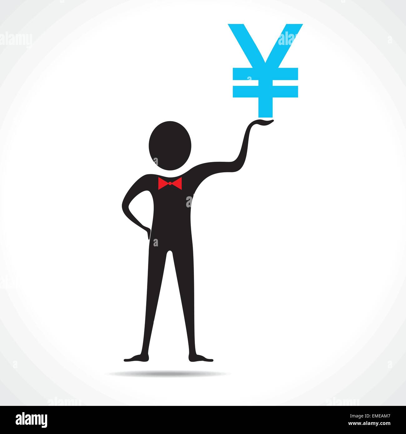 Man holding yen symbol vector Stock Vector Image & Art - Alamy