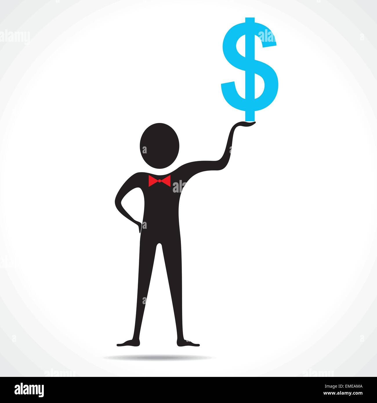 Business man holding money Stock Vector Images - Alamy