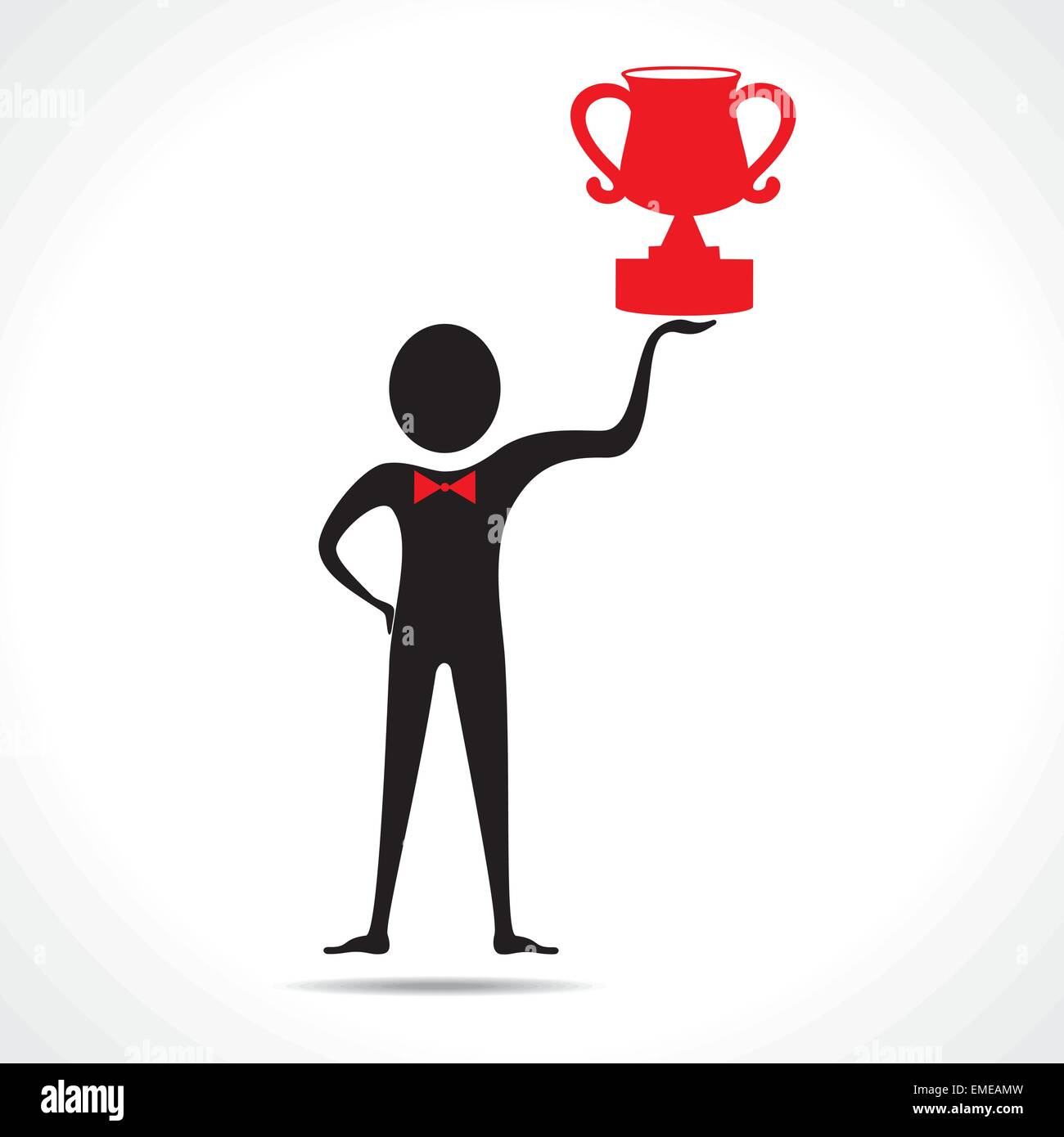 Man holding a trophy vector Stock Vector Image & Art - Alamy