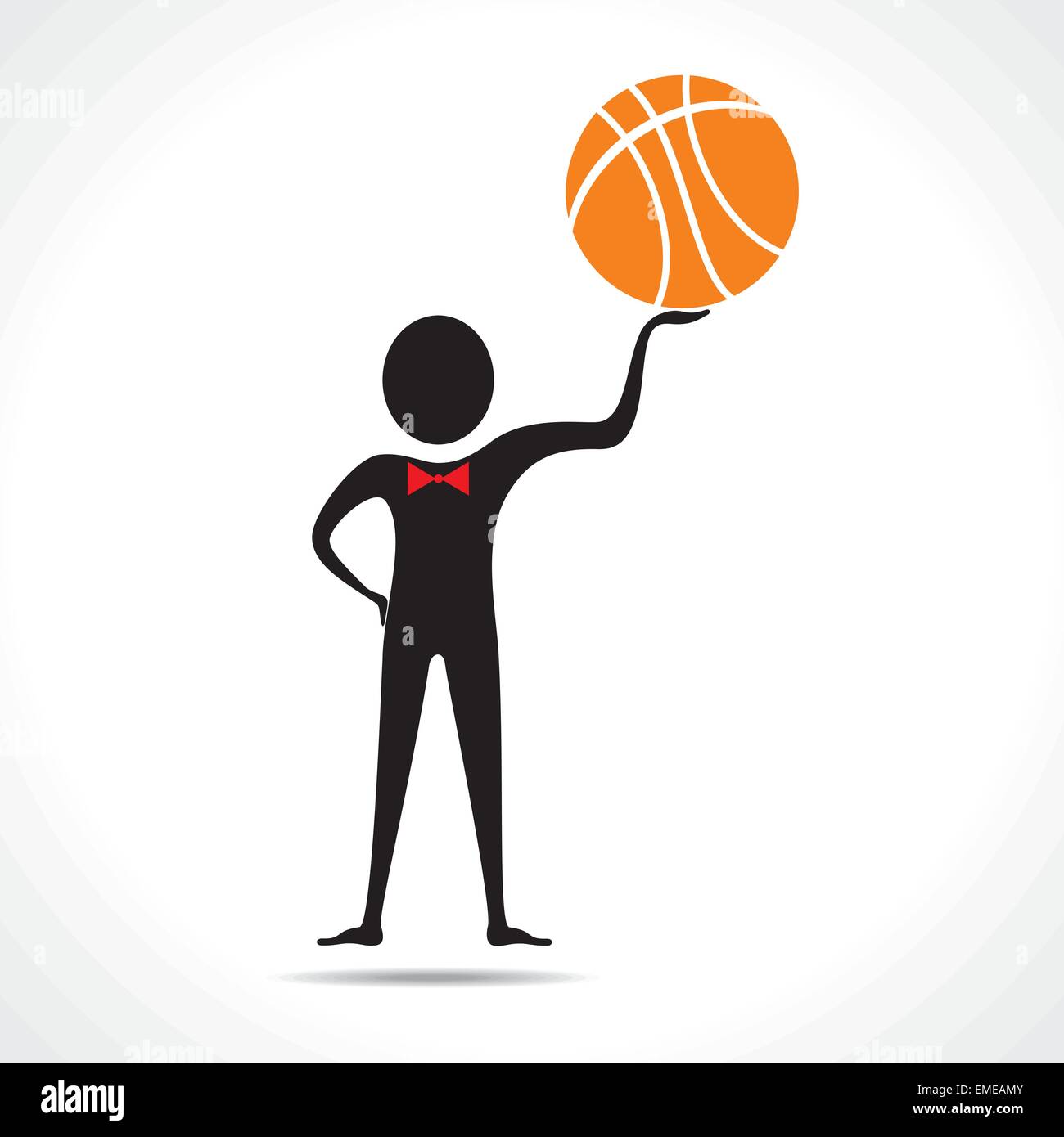 Stick Figure Boy Basketball
