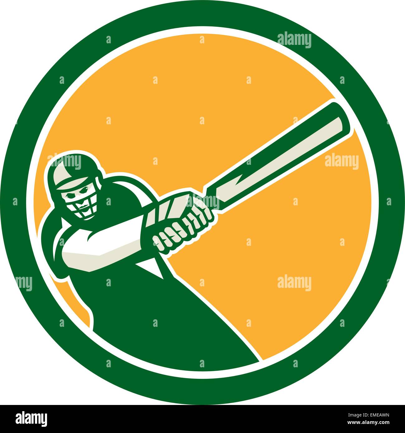 Illustration cricket player batsman bat hi-res stock photography and ...
