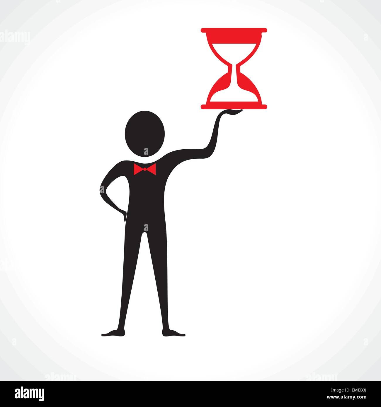 Woman holding sand timer Stock Vector Images - Alamy