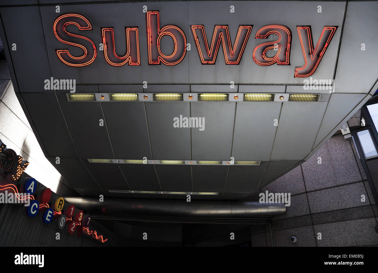 Subway sign in New York City Manhattan New York USA Stock Photo - Alamy