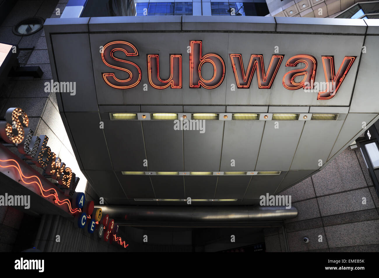 Subway sign in New York City Manhattan New York USA Stock Photo - Alamy